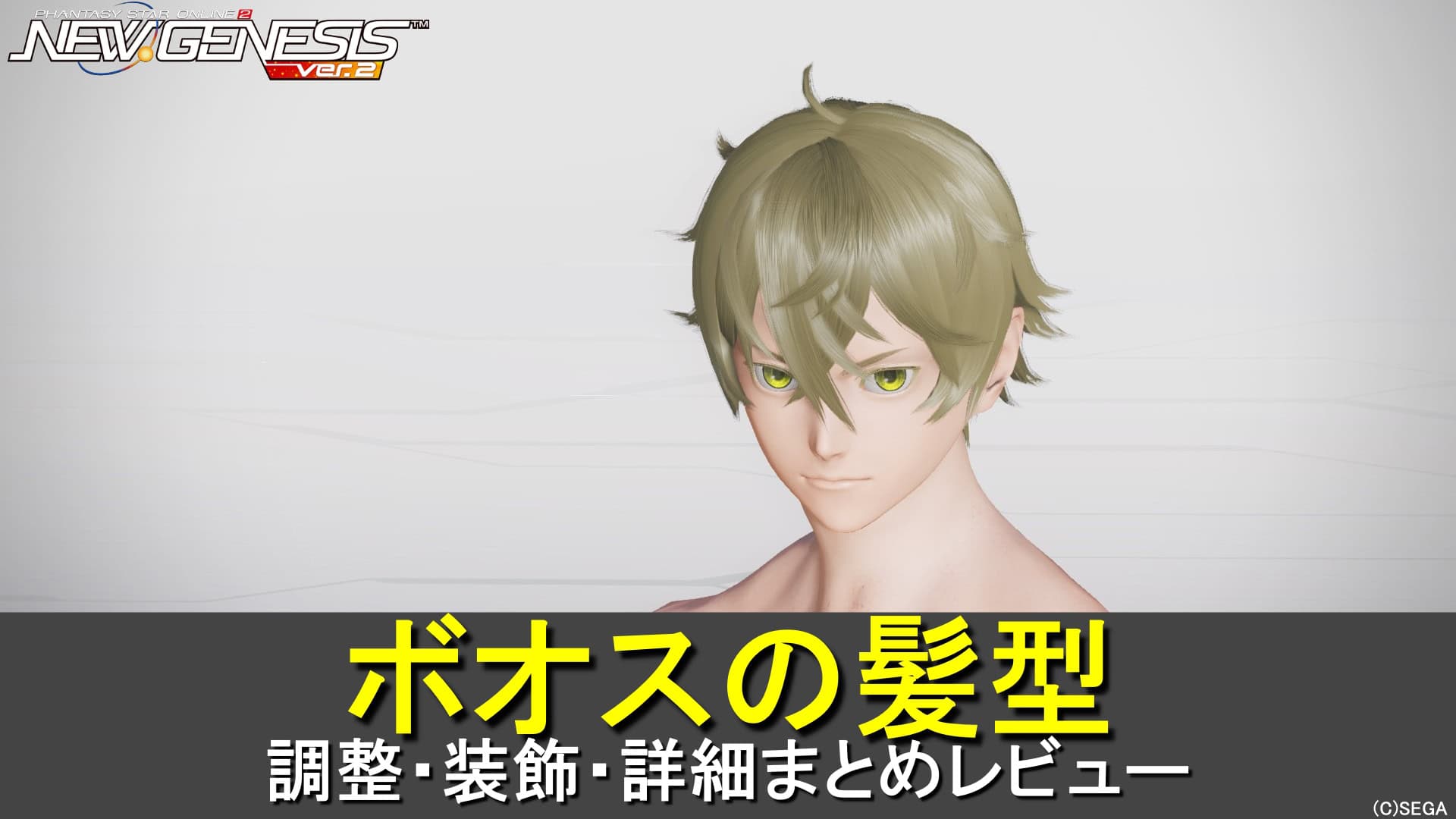 【PSO2NGS】ボオスの髪型の調整、装飾、レビューまとめ | ロボアークスのPSO2NGS攻略情報まとめ