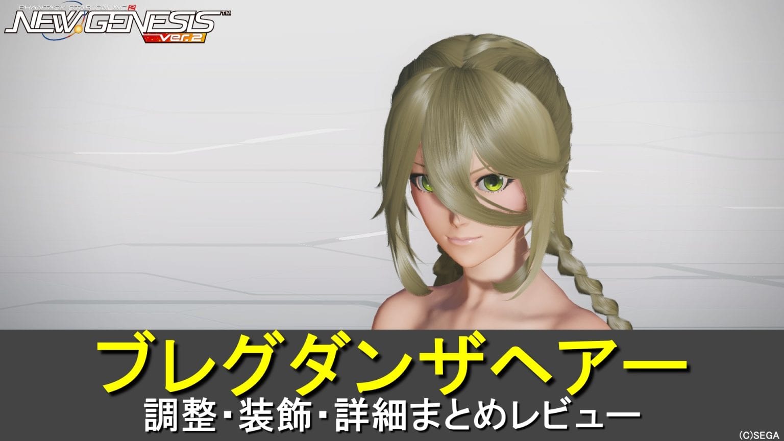 【PSO2NGS】ブレグダンザヘアーの調整、装飾、レビューまとめ | ロボアークスのPSO2NGS攻略情報まとめ