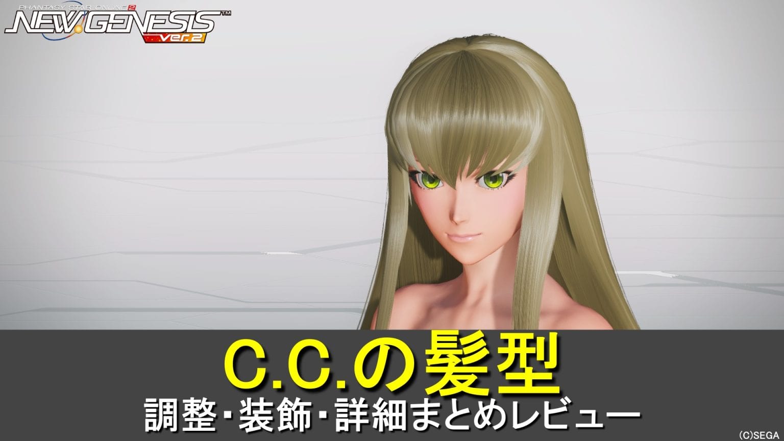 【PSO2NGS】C.C.の髪型の調整、装飾、レビューまとめ | ロボアークスのPSO2NGS攻略情報まとめ