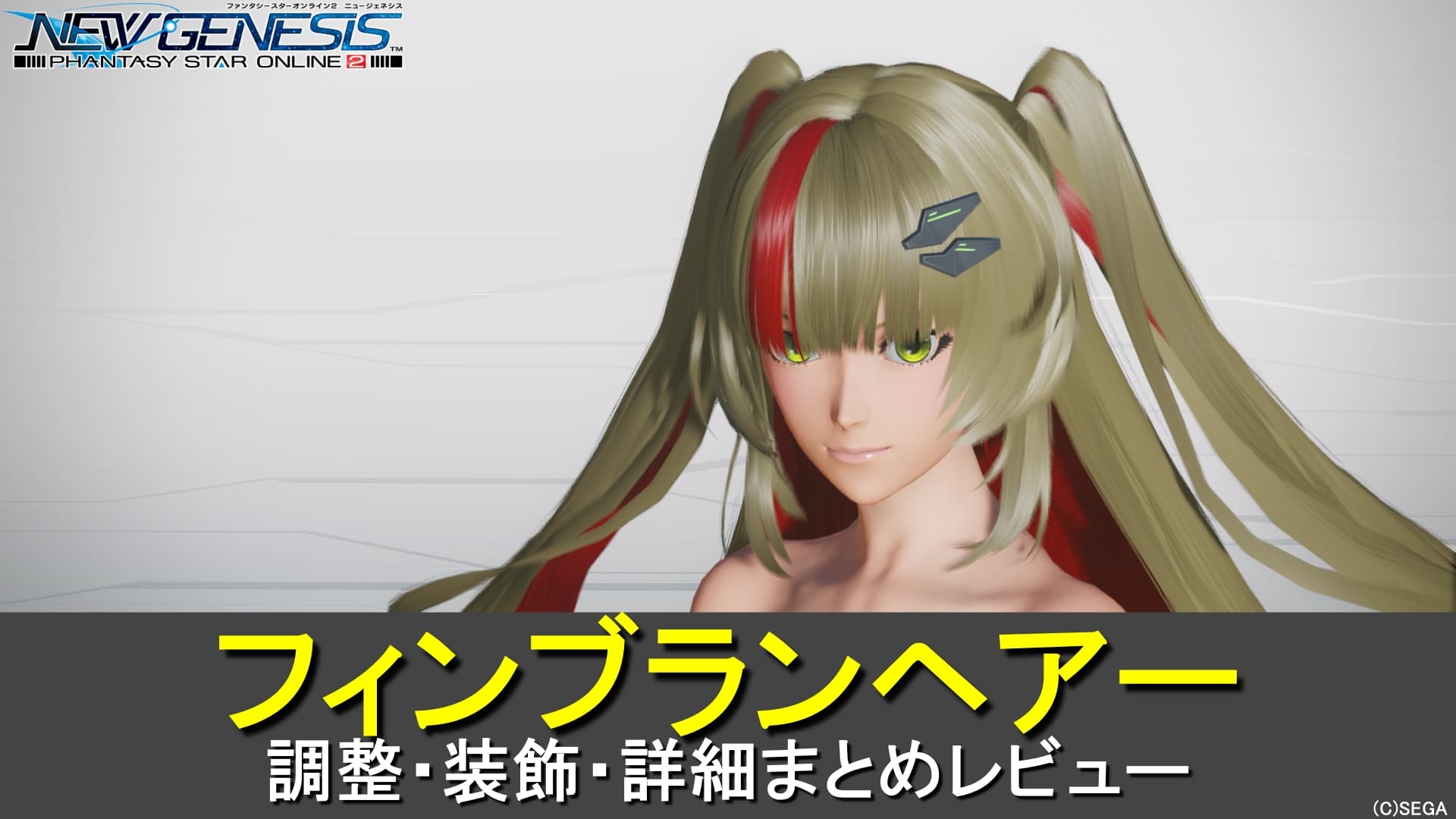【PSO2NGS】フィンブランヘアーの調整、装飾、レビューまとめ | ロボアークスのPSO2NGS攻略情報まとめ
