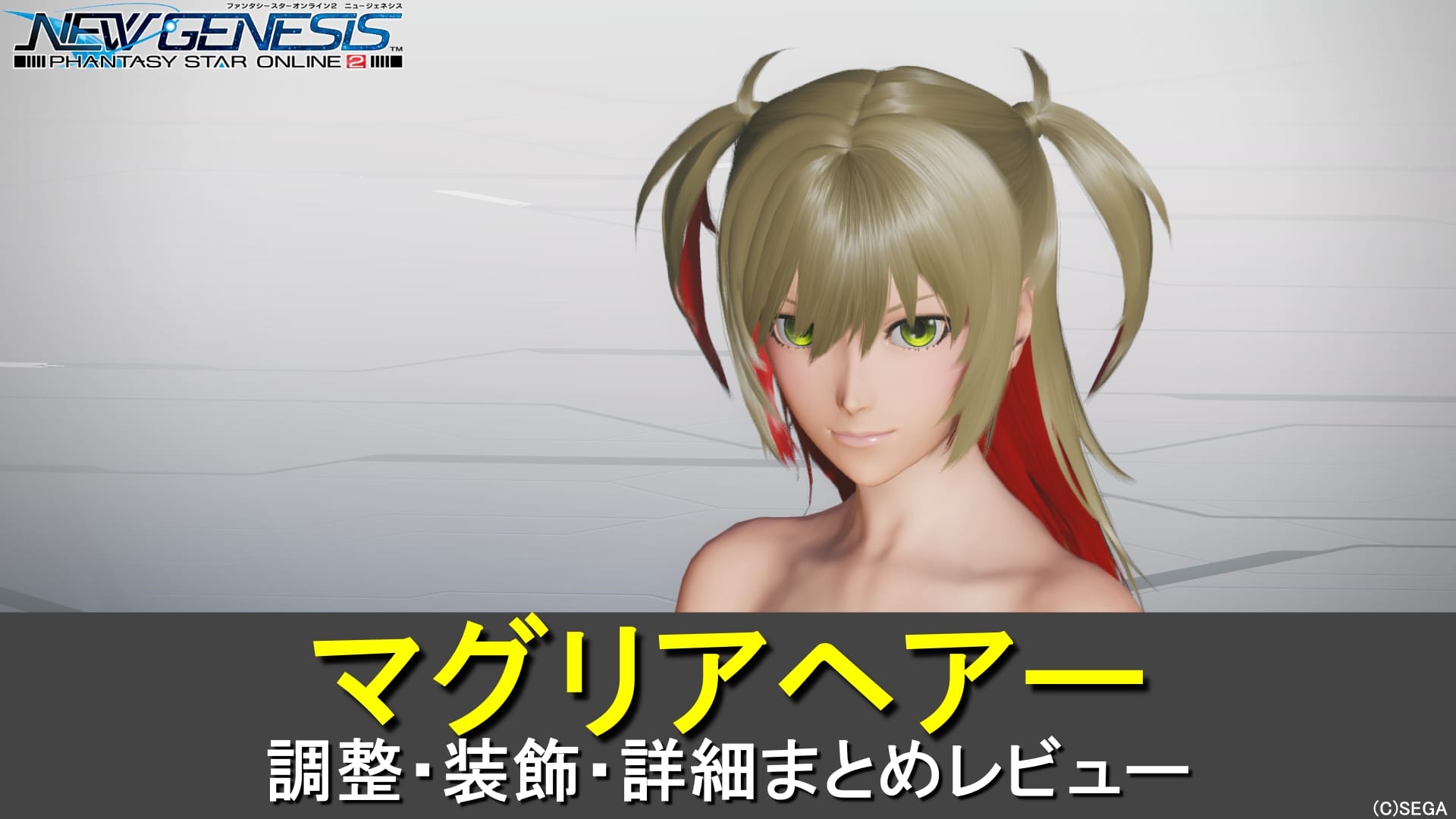 【PSO2NGS】マグリアヘアーの調整、装飾、レビューまとめ | ロボアークスのPSO2NGS攻略情報まとめ