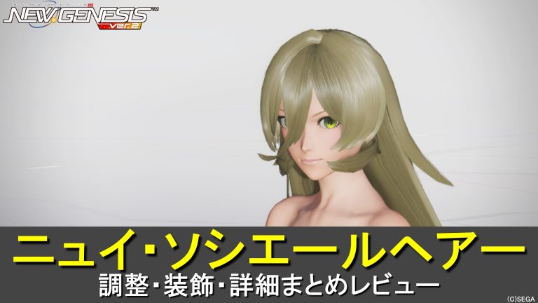 【PSO2NGS】ニュイ・ソシエールヘアーの調整、装飾、レビューまとめ【にじさんじ】 | ロボアークスのPSO2NGS攻略情報まとめ